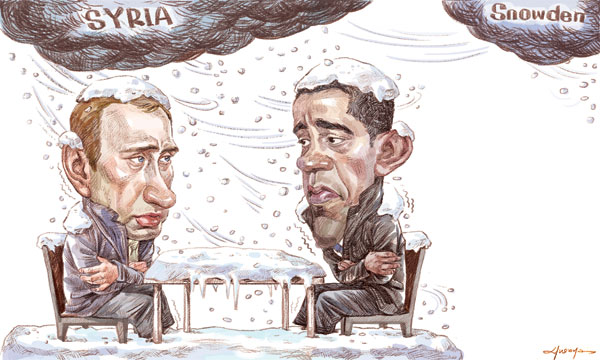 An awkward meeting|Cartoons|chinadaily.com.cn